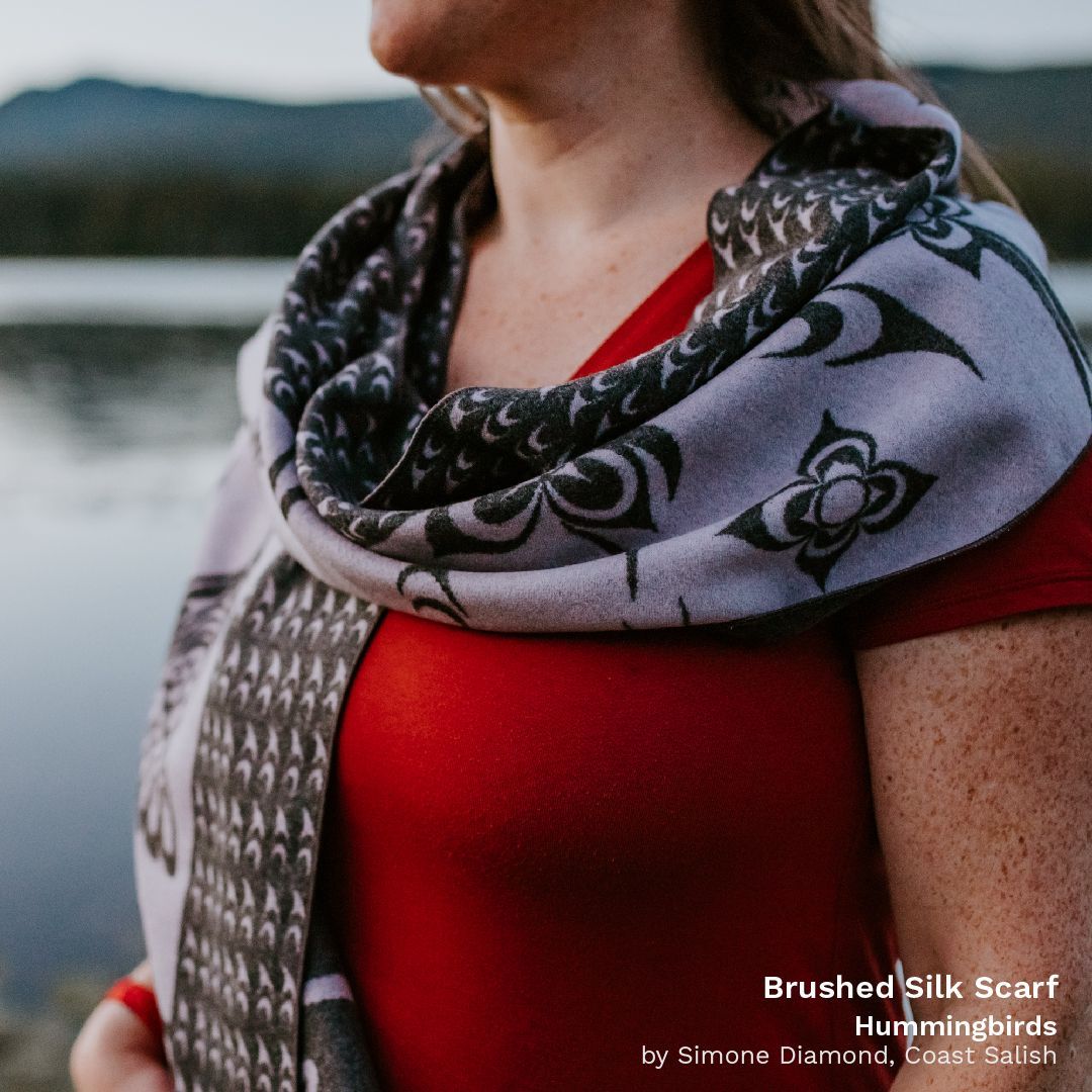 Indigenous Aboriginal Artist Brushed Silk Scarf by Native Northwest ...