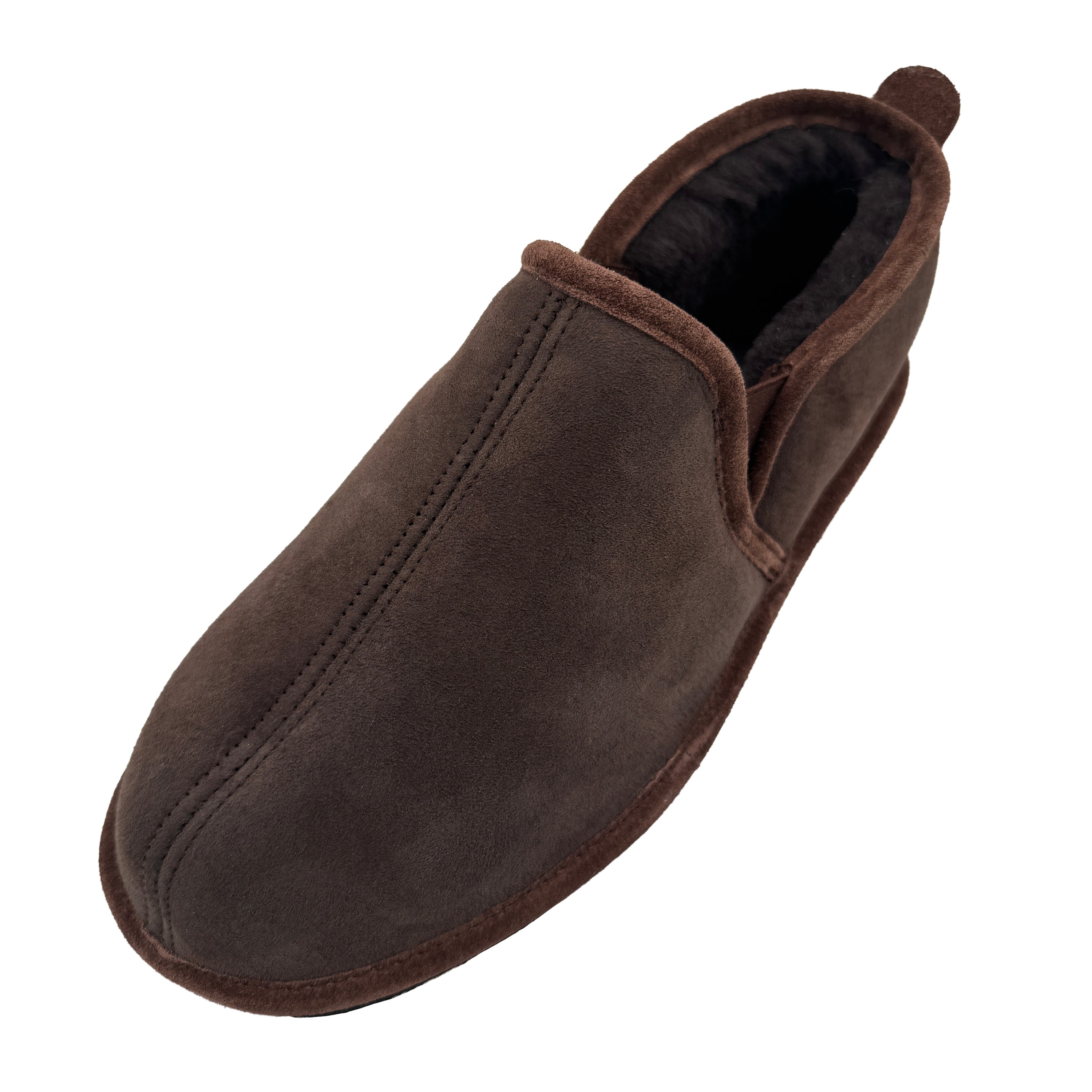 Men's 3E Wide Reverse Sheepskin Hard Soled Slippers – Leather-Moccasins