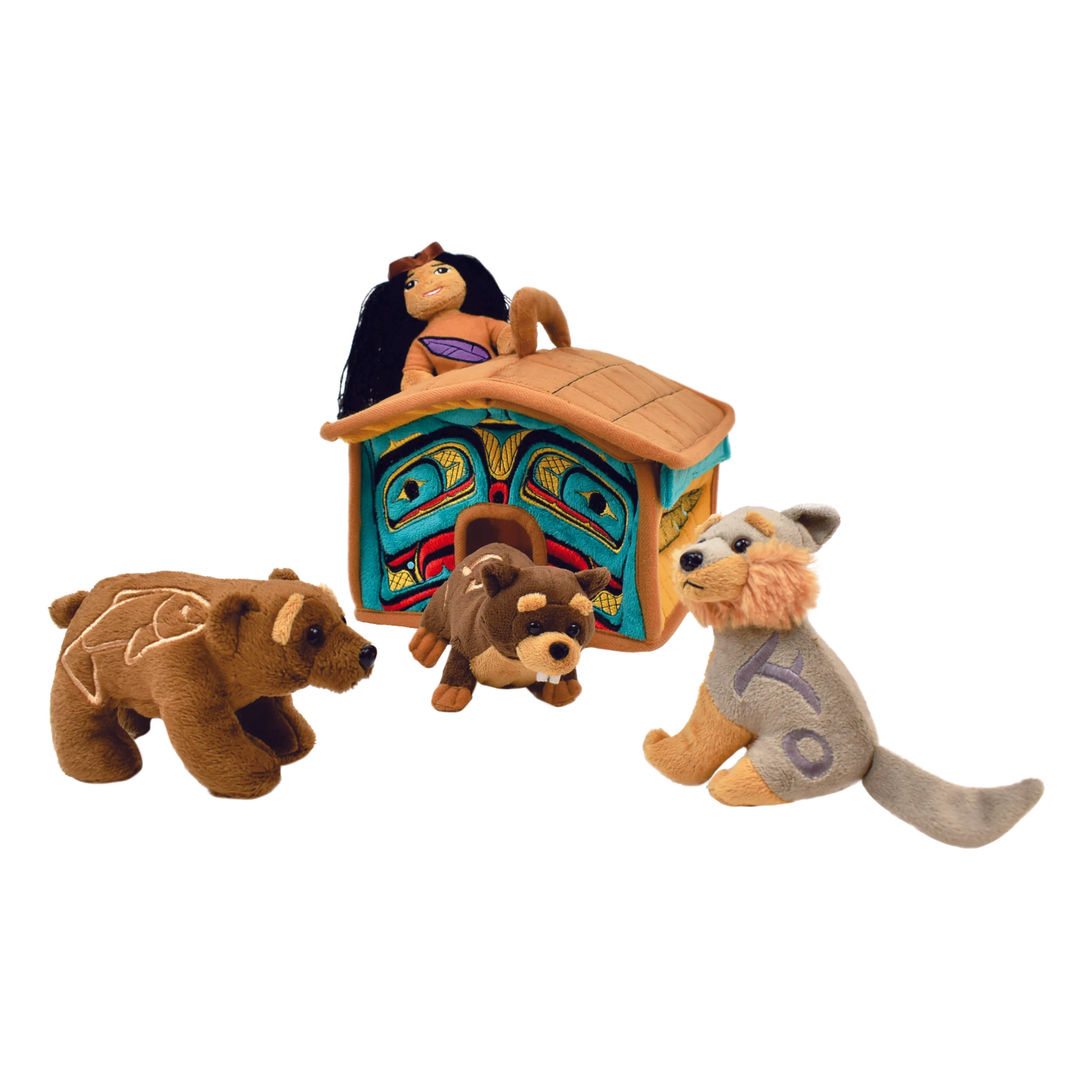 Bill Helin Collection 10" Longhouse Play Set with Finger Puppets ...
