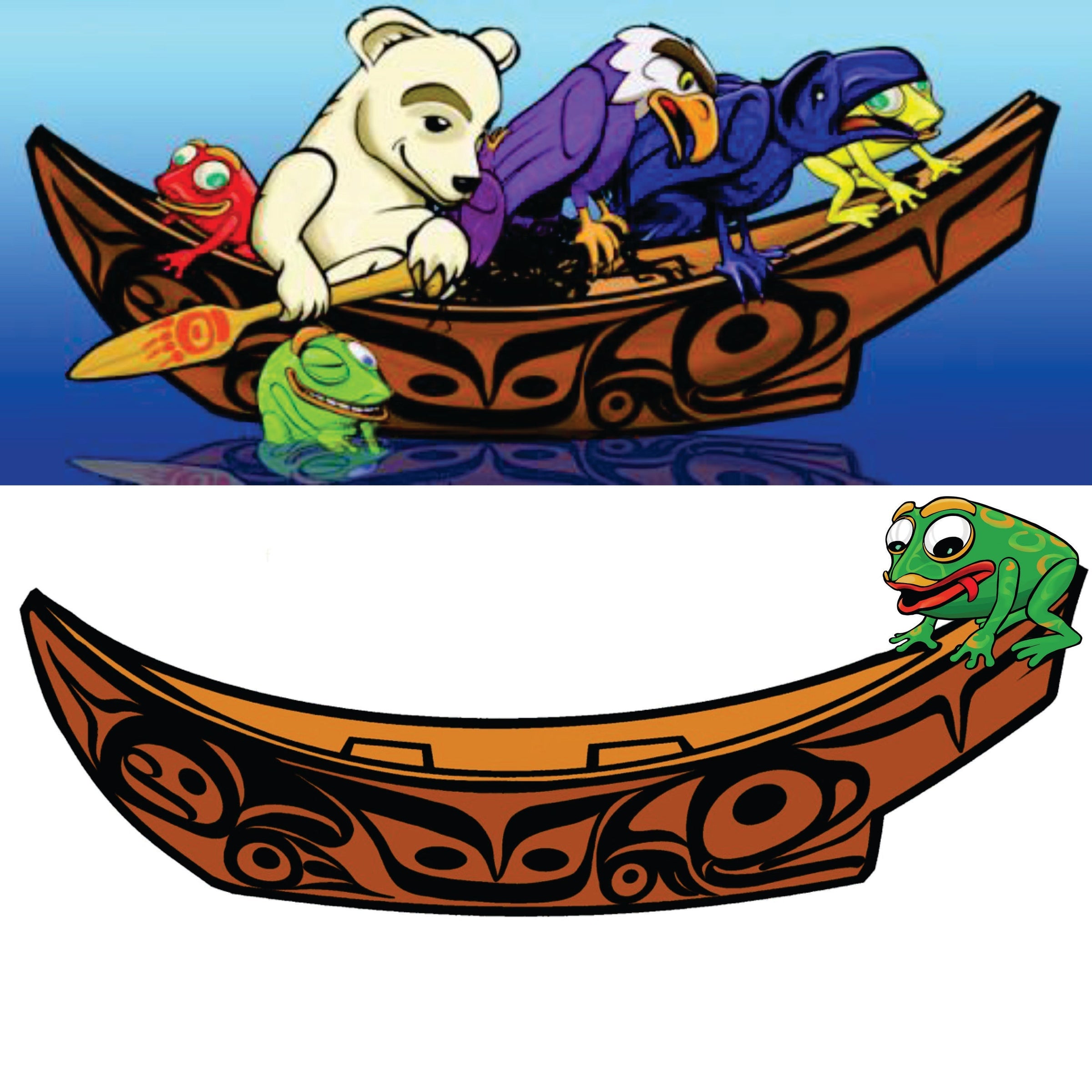 Bill Helin Crew Collection 12" Canoe Play Set with Finger Puppets ...