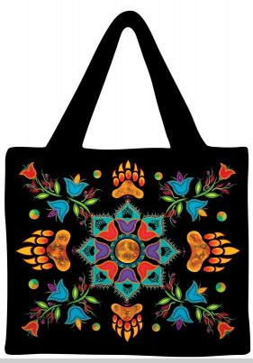 Indigenous Design Shopping Bags – Leather-Moccasins