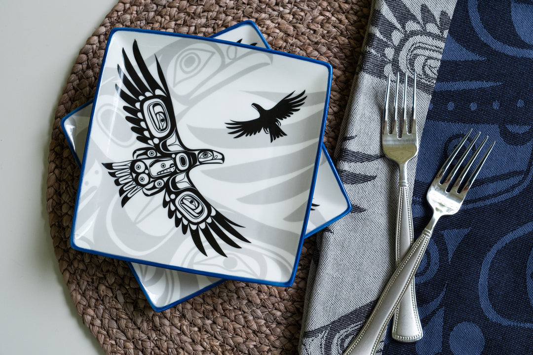 Indigenous Art Ceramic Appetizer Plates (Set of 2) by Native Northwest ...