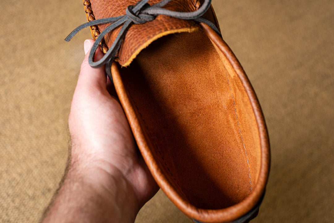 Men's Extra Wide 3E Genuine Leather Laurentian Chief Moccasin Slippers ...