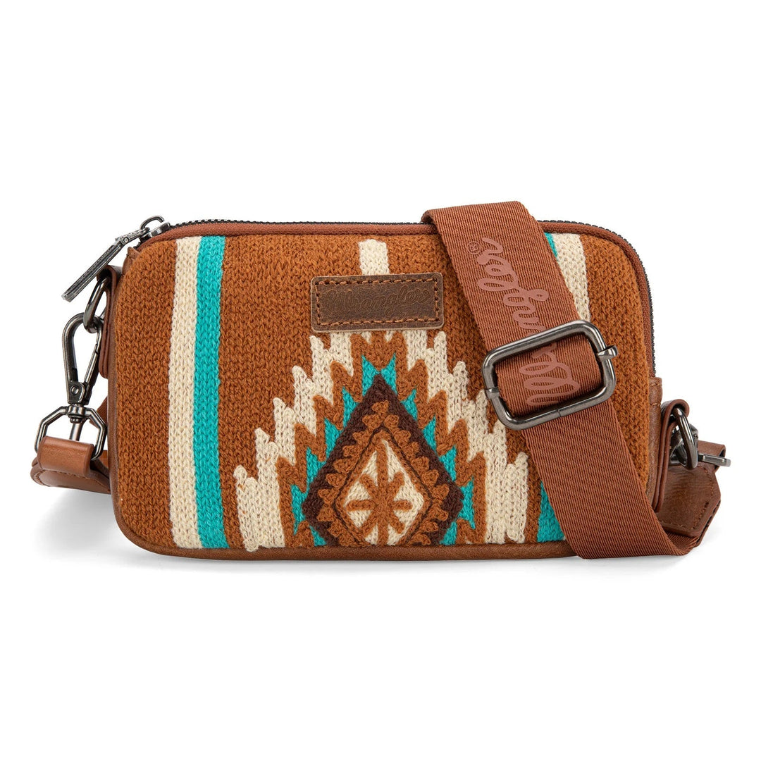 Wrangler Southwestern Knitted Mini Wallet Crossbody Bag – Leather-Moccasins