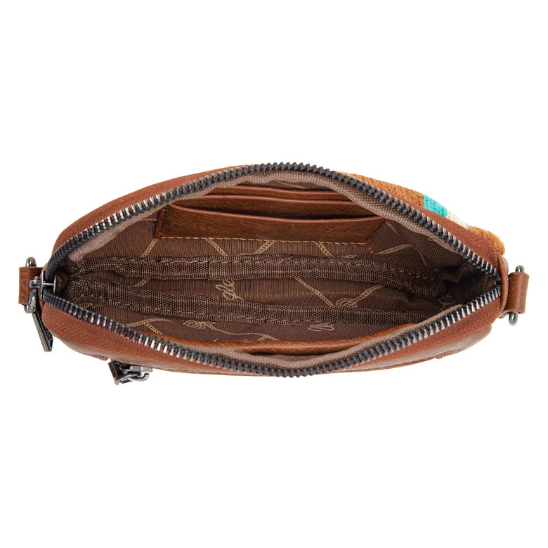 Wrangler Southwestern Knitted Mini Wallet Crossbody Bag – Leather-Moccasins
