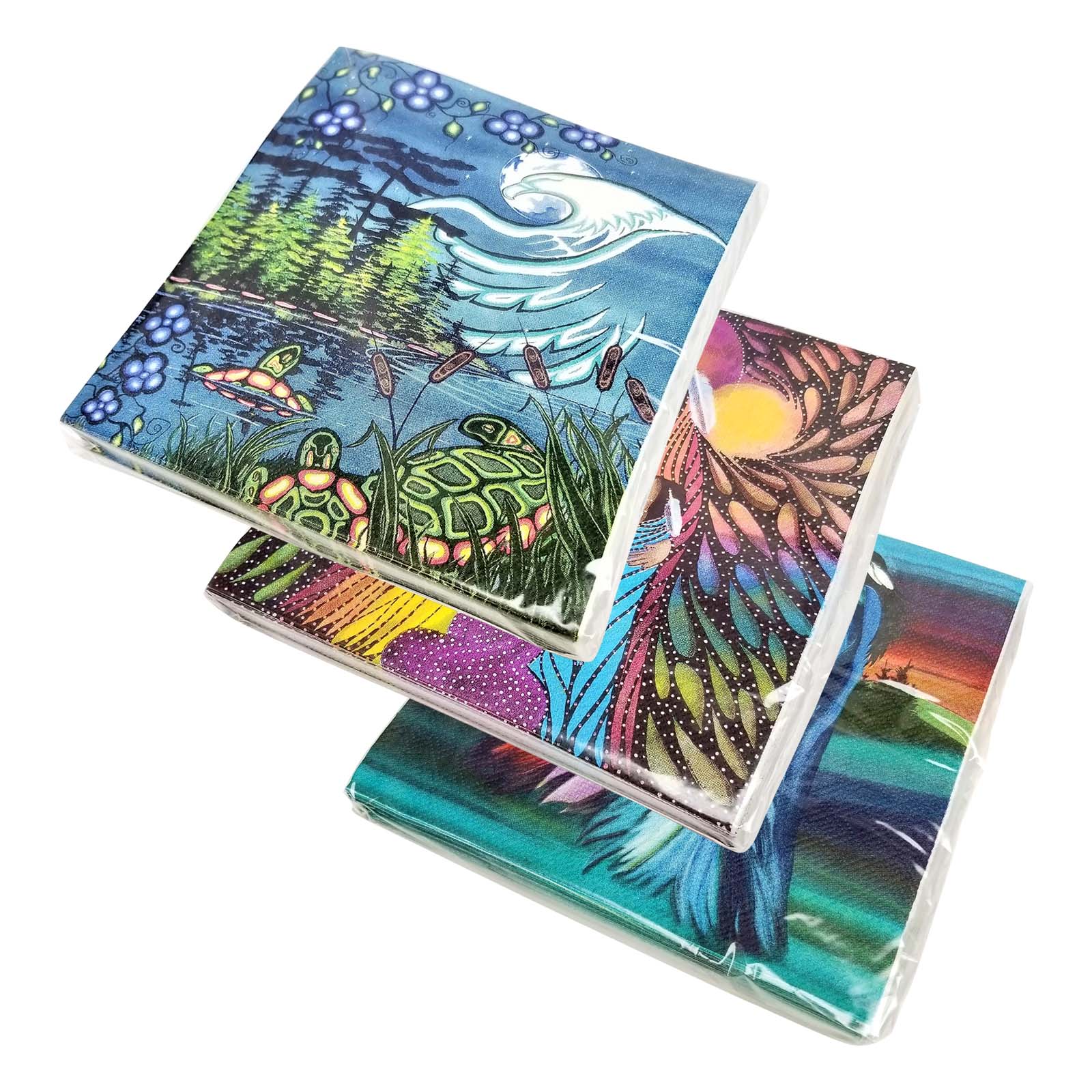 Indigenous Native Art Paper Single-Use 3-Ply Luncheon Napkins – Leather ...