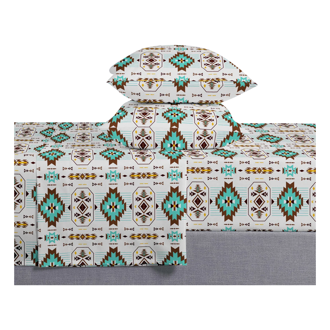 Indigenous Art 4-Piece Sheet Sets by KEYA Bedding Co. – Leather-Moccasins