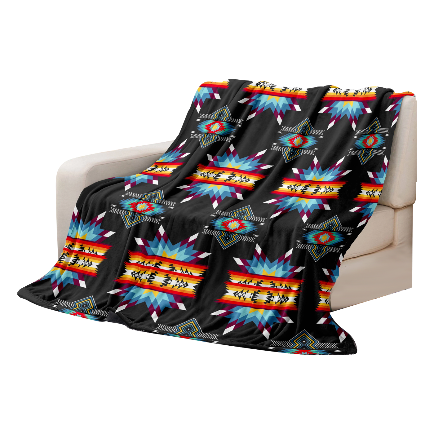 Indigenous Art Sherpa Fleece Throw Blanket by KEYA Bedding Co ...