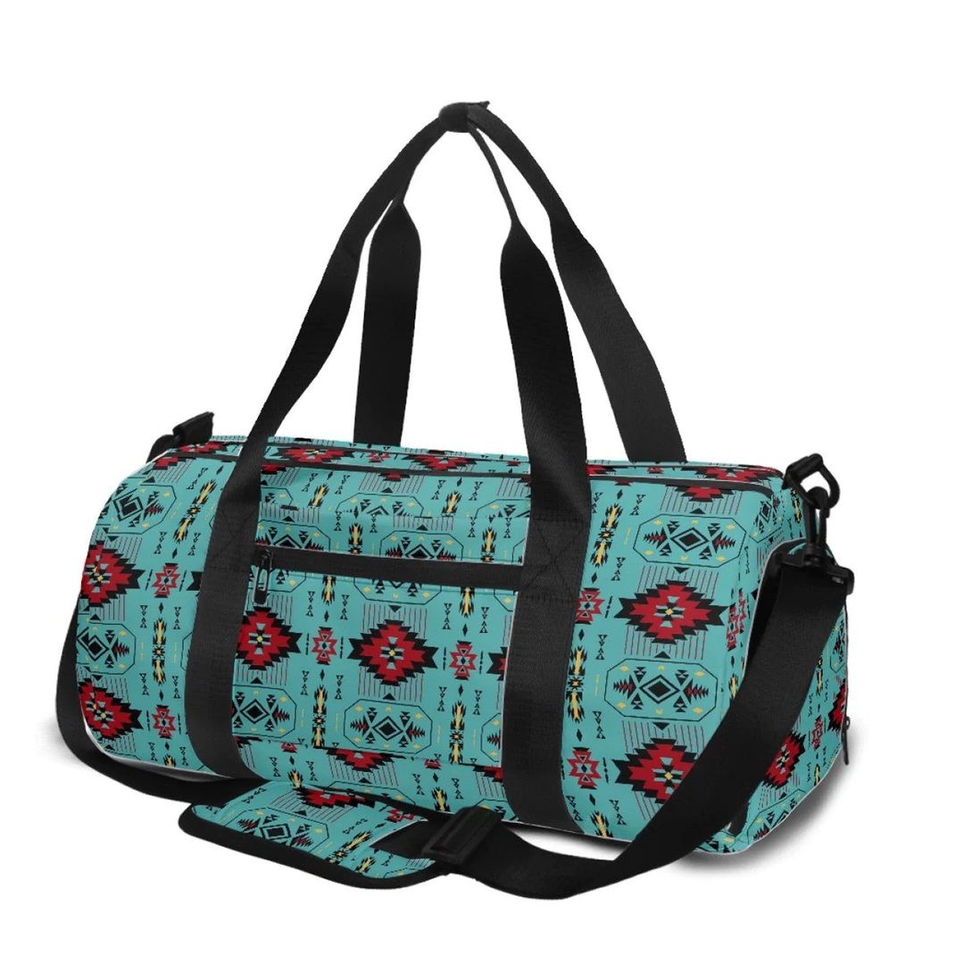 Indigenous Art Travel Duffle or Gym Bag by KEYA Bedding Co. – Leather ...