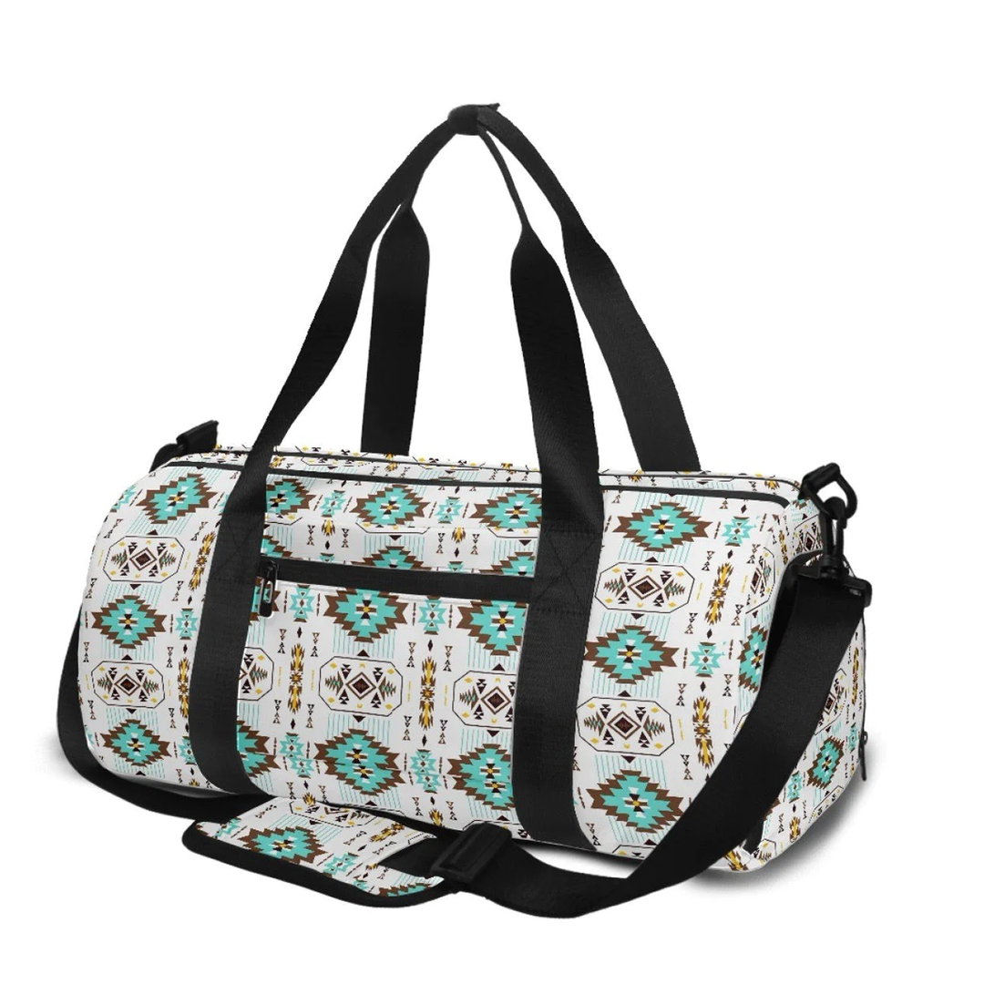 Indigenous Art Travel Duffle or Gym Bag by KEYA Bedding Co. – Leather ...