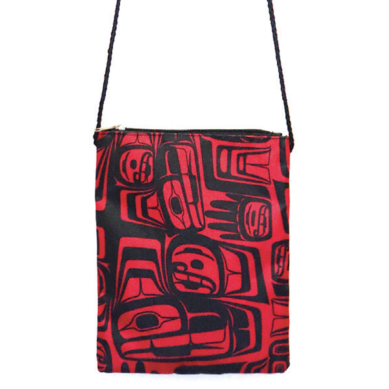 Indigenous Art Tribal Pattern Crossbody Zipper Pouch Native Northwest ...