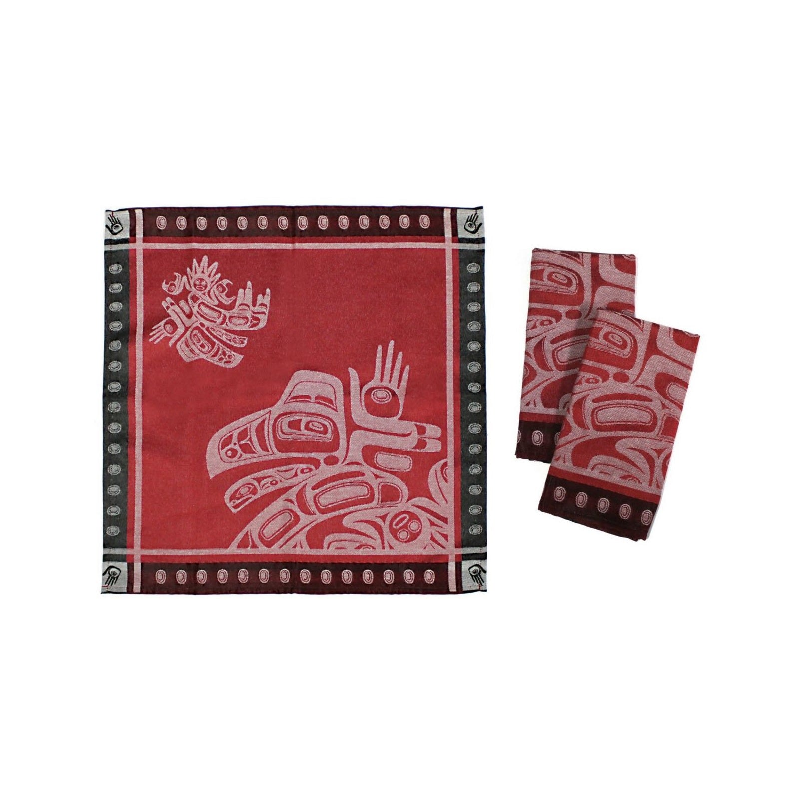 Indigenous Art Cloth Napkins 18" x 18" Set of 2 by Native Northwest ...