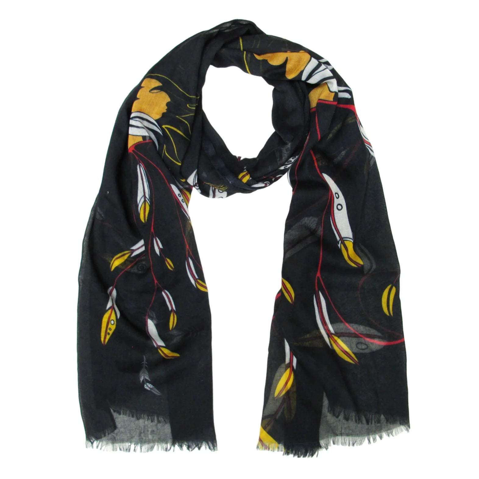 Native Sioux Artist Maxine Noel Eagle's Gift Scarf – Leather-Moccasins