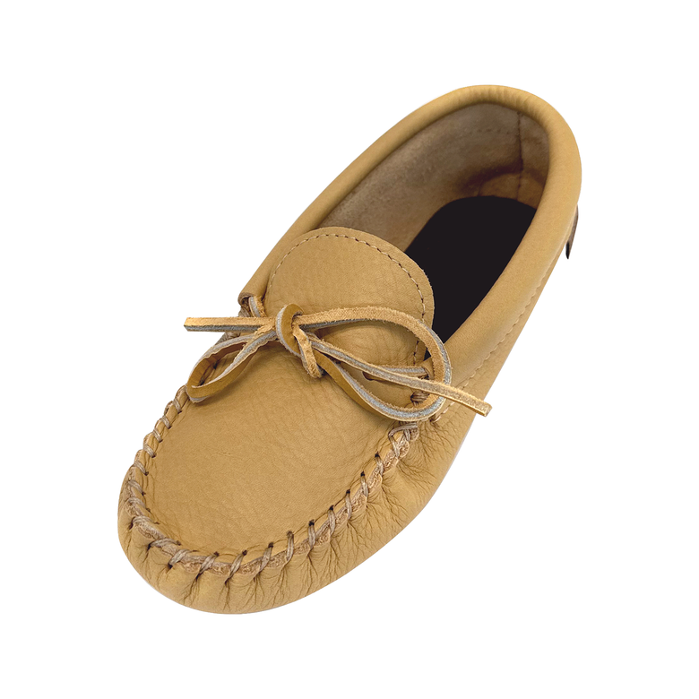 Womens Handmade Genuine Moose Hide Leather Soft-Sole Moccasin Slippers ...