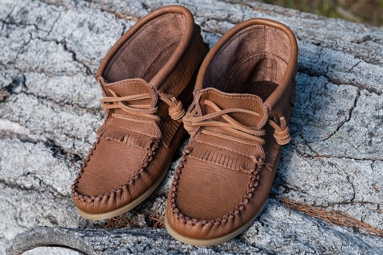 Women's Maple Brown Laurentian Chief Apache Ankle Moccasin Boots ...