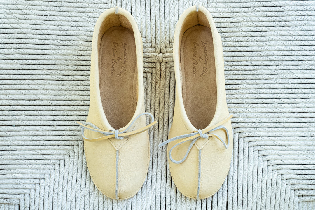 Women's Genuine Leather Crepe Sole Ballet Style Moccasin Slipper Shoes ...