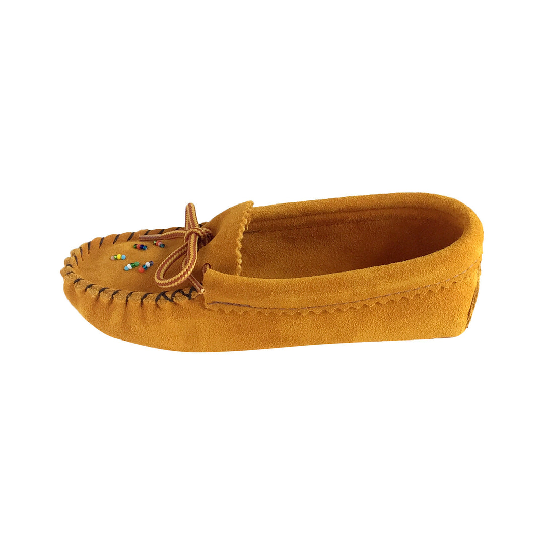 Children's Beaded Suede Moccasins Indian Tan Bastien Industries Canada ...