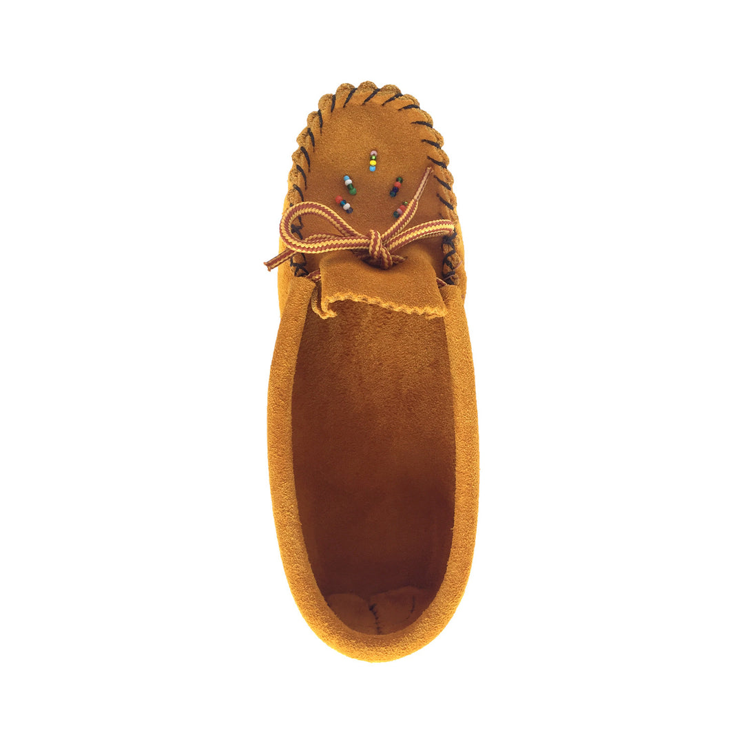 Children's Beaded Suede Moccasins Indian Tan Bastien Industries Canada ...