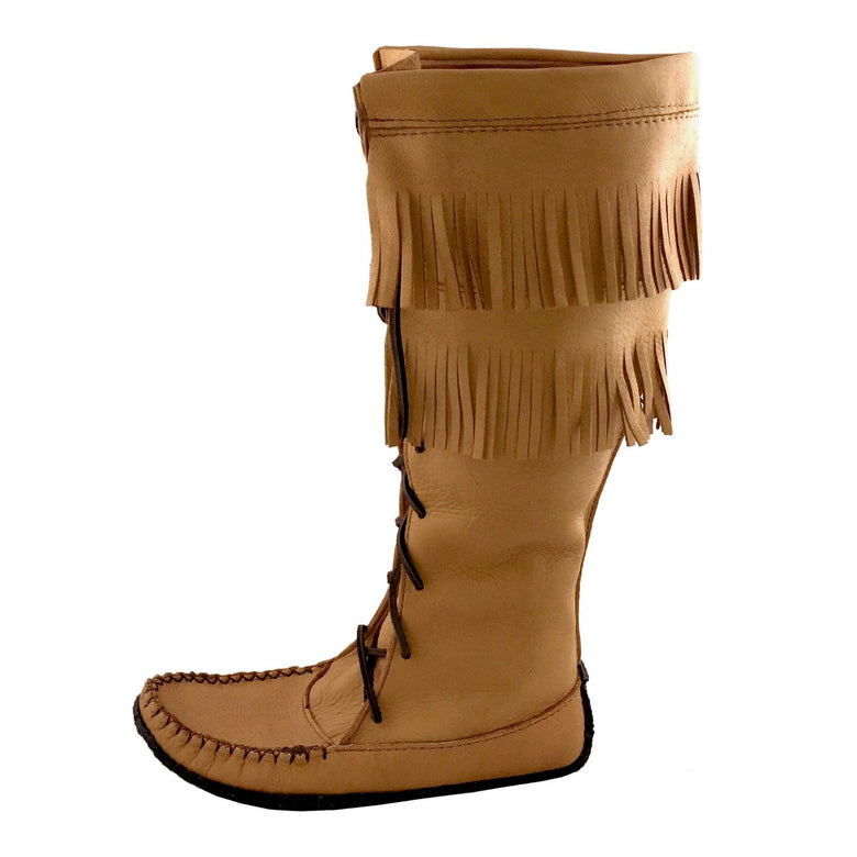 Women's Moosehide Knee-High 15" Canadian Native Unlined Mukluk Boots ...