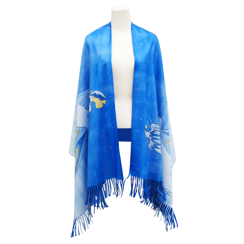 Native Sioux Artist Maxine Mother Winter Art Print Shawl – Leather ...