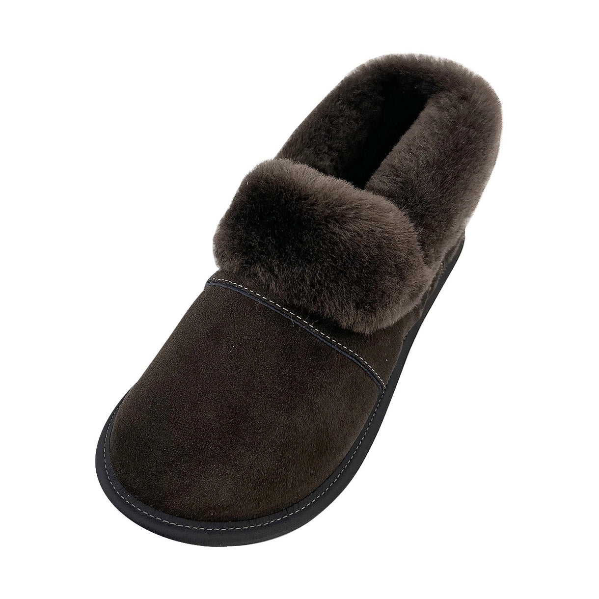 Best Men's Authentic Genuine Leather & Suede Moccasin Slippers & Rubber ...