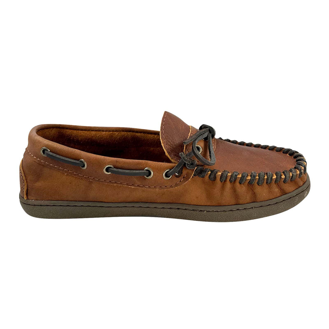 Men's Extra Wide Width Fit Rubber Sole Genuine Leather Moccasin Shoes ...