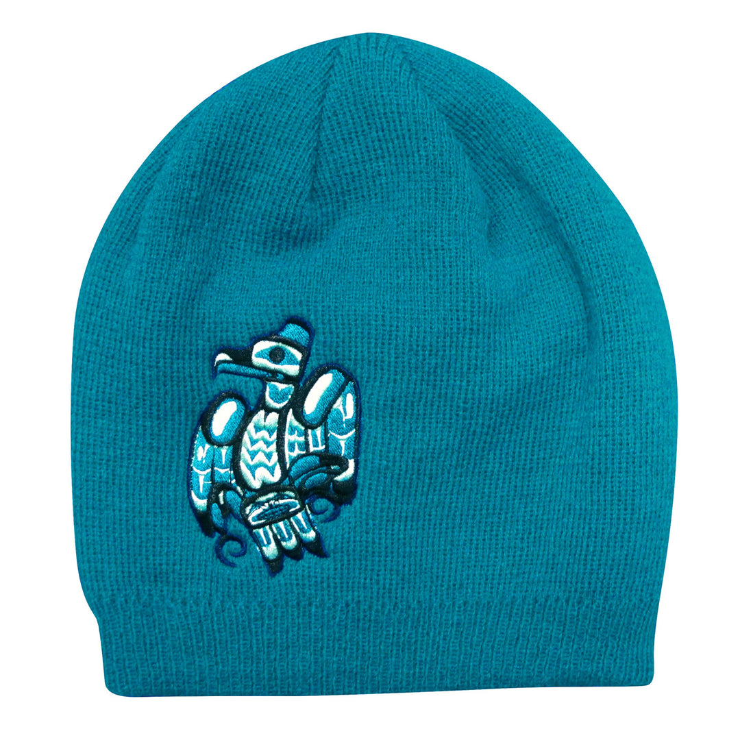 Native Canadian Artist Francis Dick 'Raven' Embroidered Knit Beanie ...