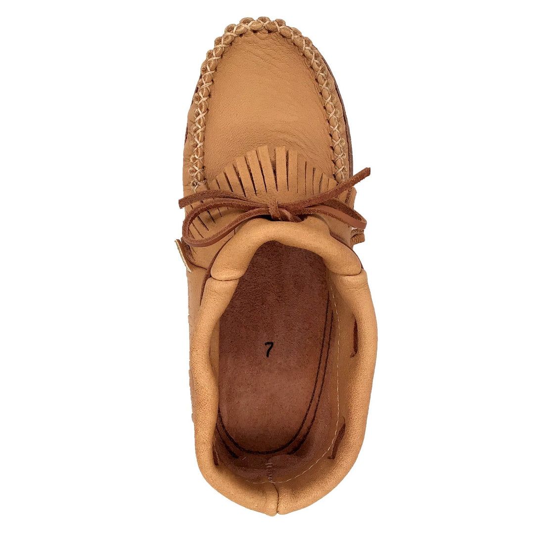 Women's Earthing Fringed Moccasins with Natural Non-Insulated Soles ...