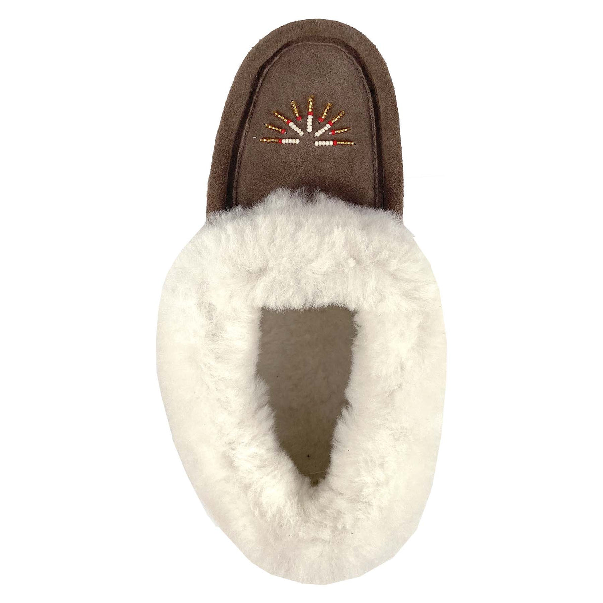 Buy Women's Hard Crepe Sole Sheepskin Moccasin Slippers Made In Canada ...